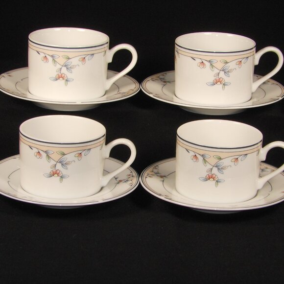 Princess House Porcelain Japan | Dining | 4 Sets Of Beautiful Flat Tea ...